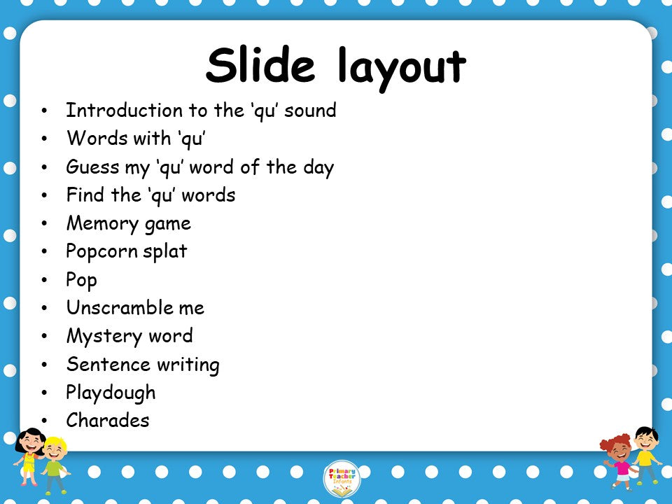 Digraph qu PowerPoint – Primary Teacher Infants