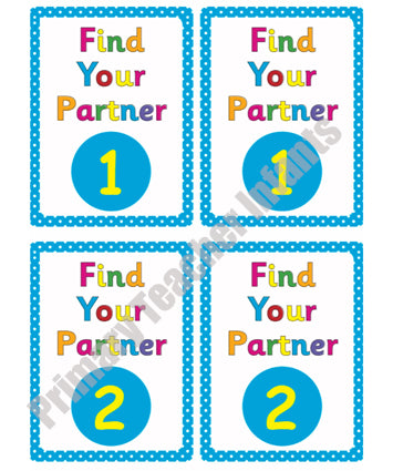 Partner Cards - English and Irish Versions Available – Primary Teacher ...