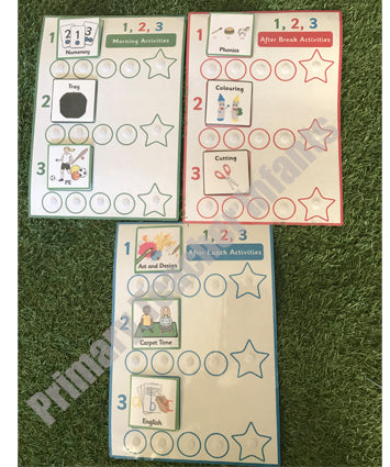 123 Boards & 321 Boards - Visual boards – Primary Teacher Infants