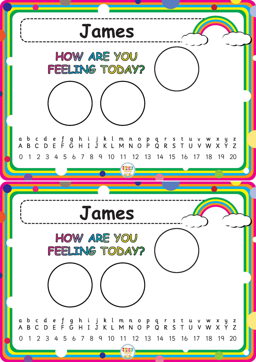 New Name Display Check In - Cursive and Print – Primary Teacher Infants